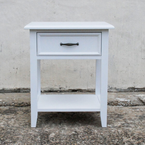 BASTILLE Pedestal 1 Drawer Open Sides (60cm) - Solid White - JB Furniture